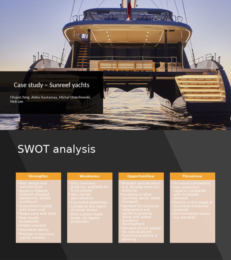Sunreef Yachts SWOT Analysis Insights | PDF
