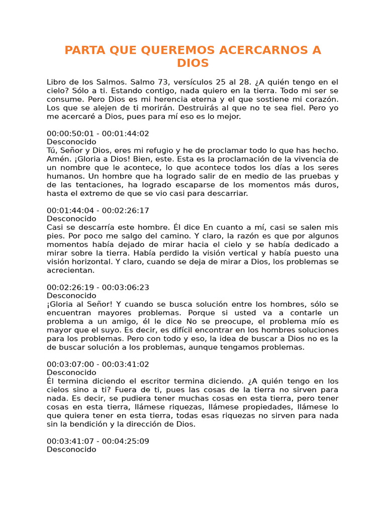 Acercarse a Dios: La Mejor Decisión | PDF | Salmos | Dios