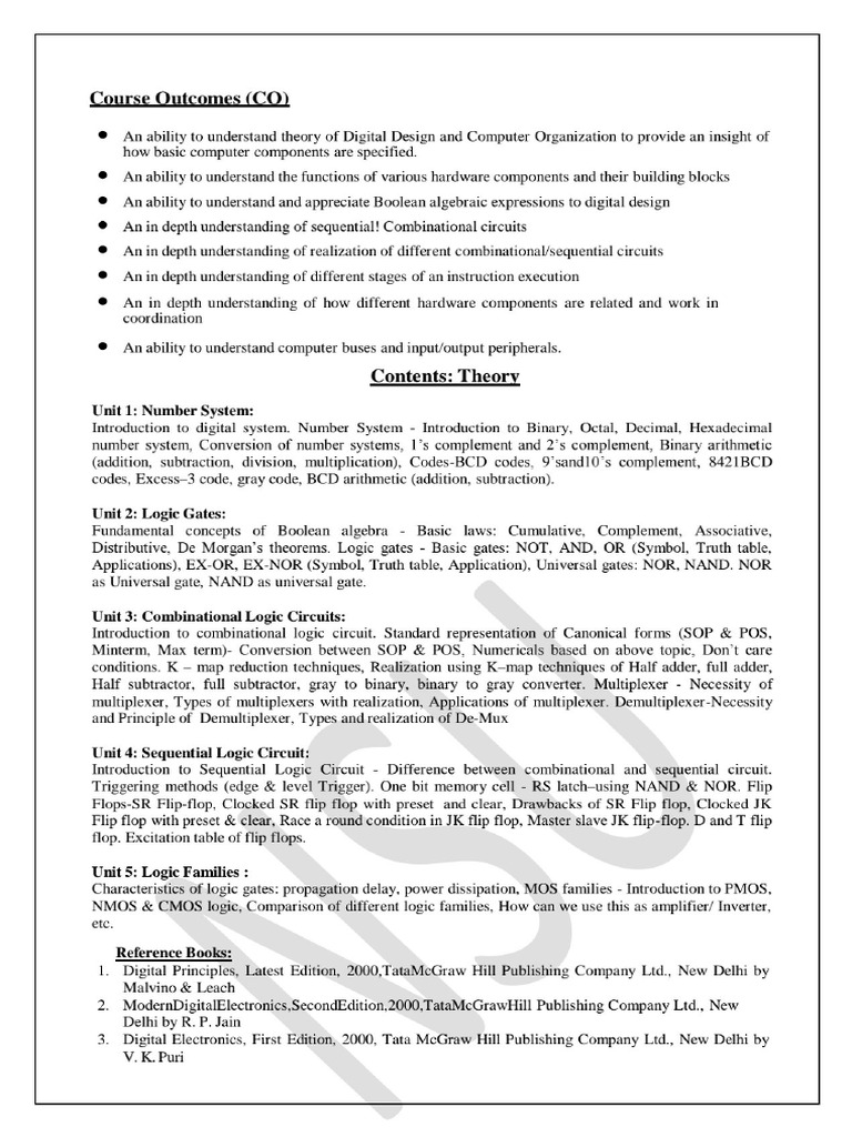 Digital Electronic Sys 1 | PDF