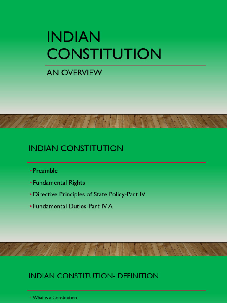 Overview of Indian Constitution and Duties | PDF | Political Law ...