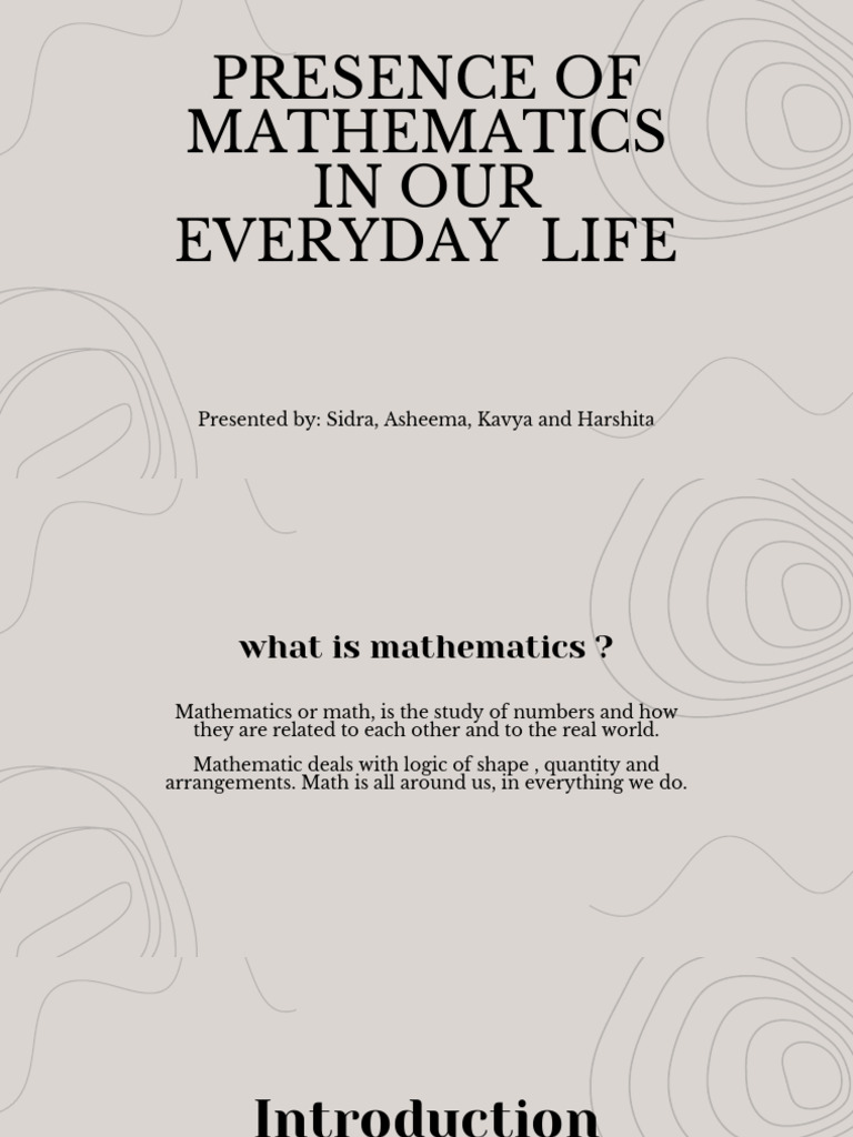 Presence of Math in Everyday Life | PDF | Mathematics | Statistics