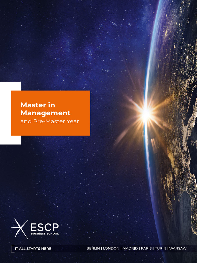 ESCP Master in Management Overview | PDF | Business | Economies