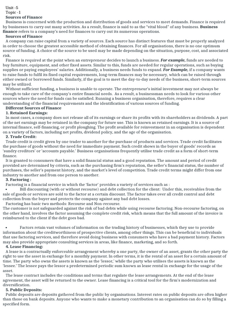 Unit 5 Entrepreneurship Development | PDF | Corporate Finance | Venture Capital