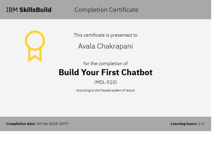 Chakrapani Certificate | PDF