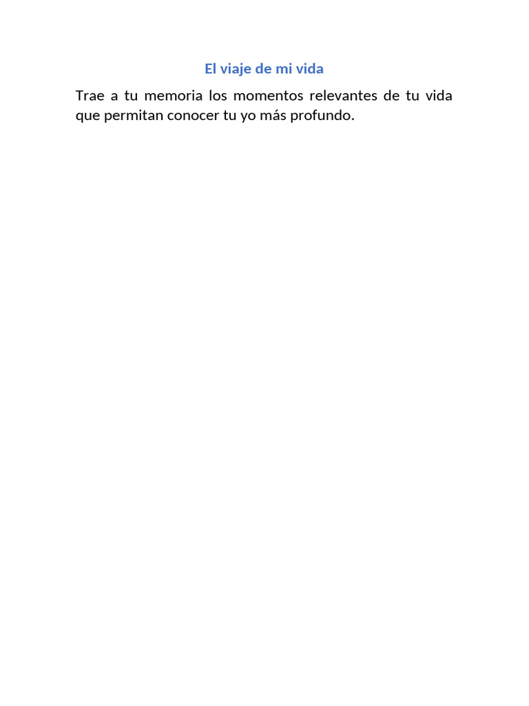 El Viaje de Mi Vida | PDF