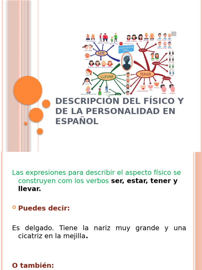 Descripción Física y Personalidad en Español | PDF