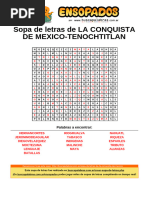 Sopa de Letras: La Conquista de México | PDF | Cultura de las Americas ...