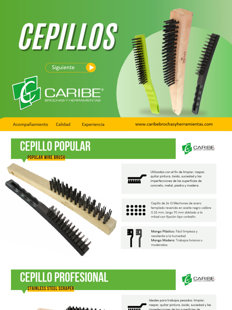CEPILLOS | PDF | Pintar | Materiales de construcción