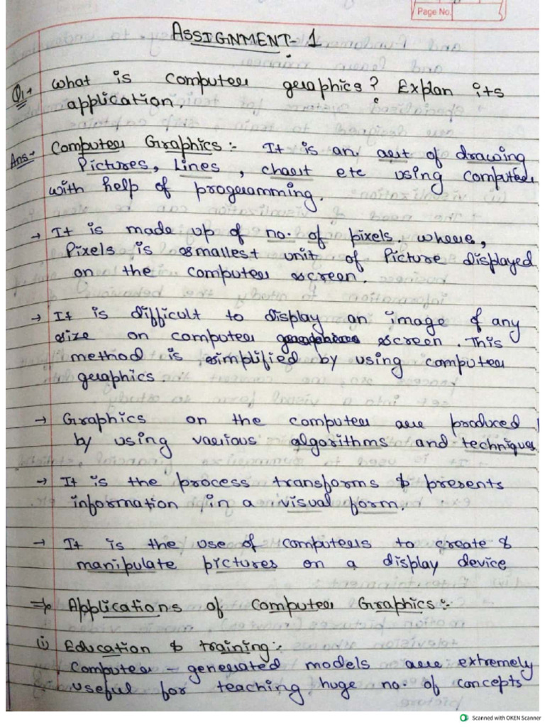 Cgma Assignment 1 | PDF