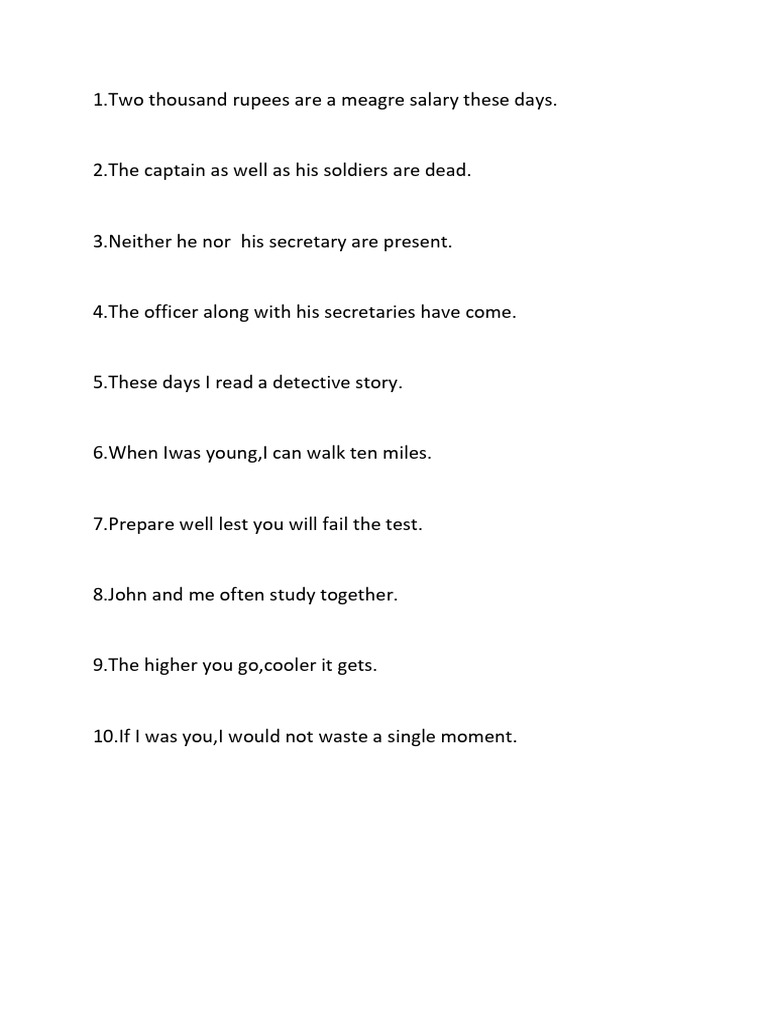 Error Correction Practice 2 | PDF