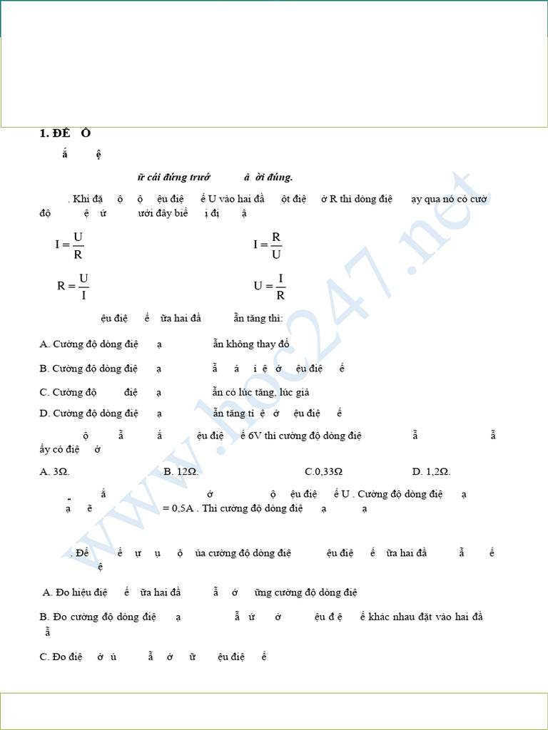 De Thi Giua Ky 1 | PDF