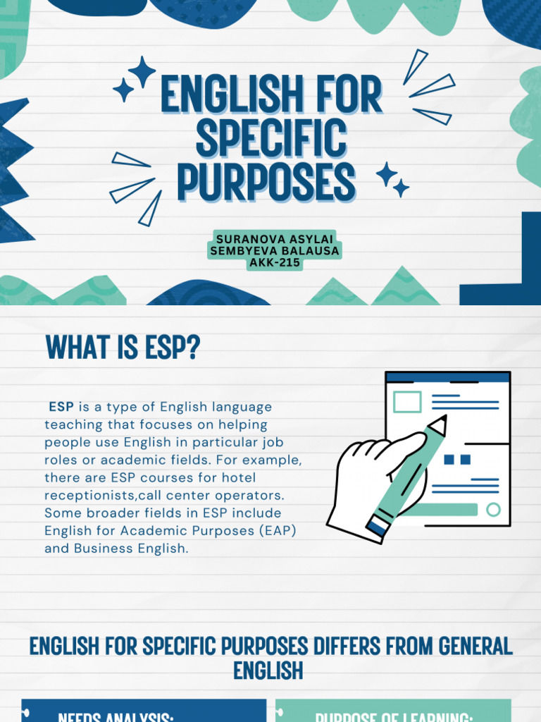 English For Specific Purposes 2 | PDF
