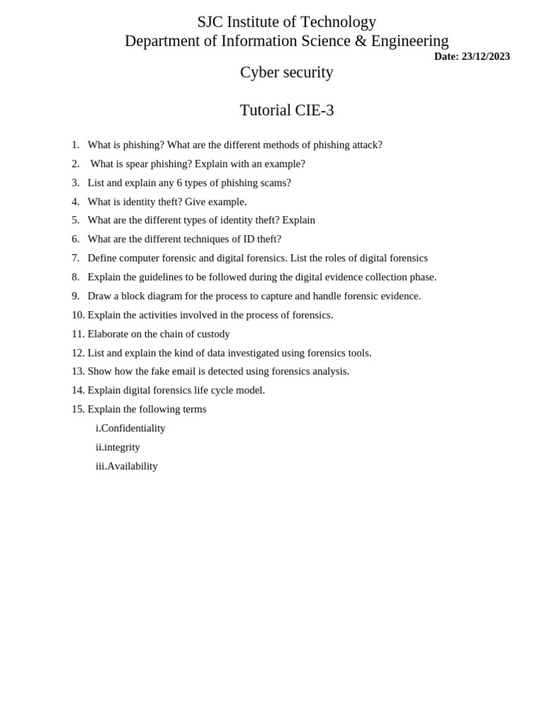 Tutorial 3-Cyber Security | PDF