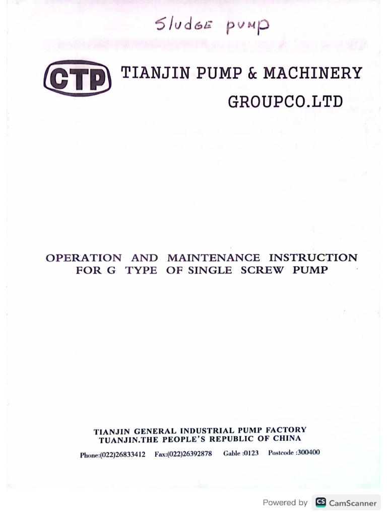 GN35-2VW102 Sludge & Bilge Pump | PDF