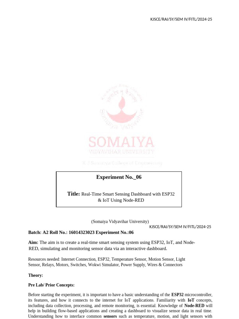 HarshKarmokar Exp6 | PDF | Internet Of Things | Arduino