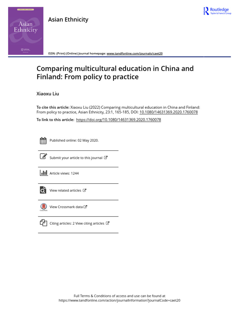 Comparing Multicultural Education in China and Finland From Policy To ...