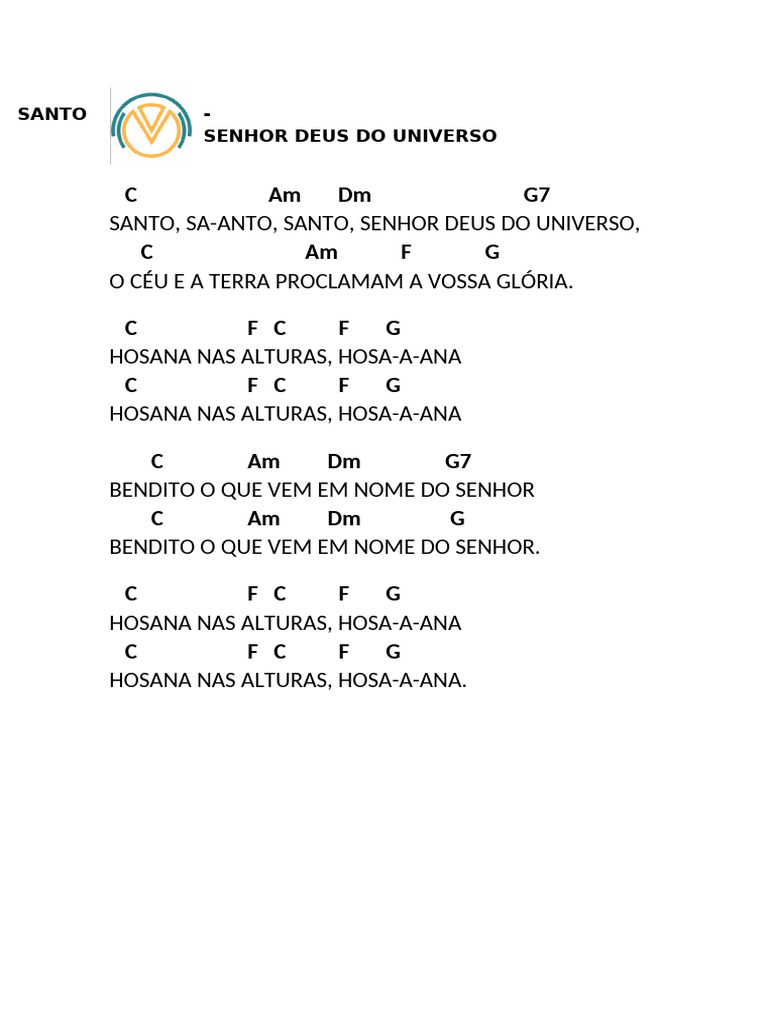 Santo - Senhor Deus Do Universo | PDF