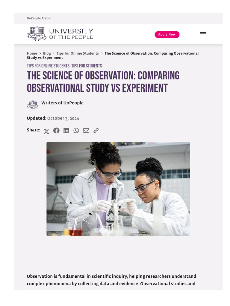 WWW Uopeople Edu Blog Observational Study Vs Experiment ... | PDF ...