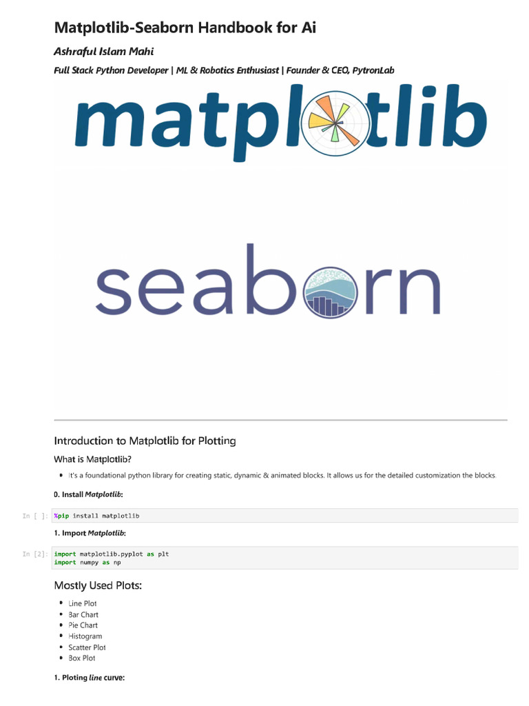 Matplotlib Seaborn For Ai | PDF