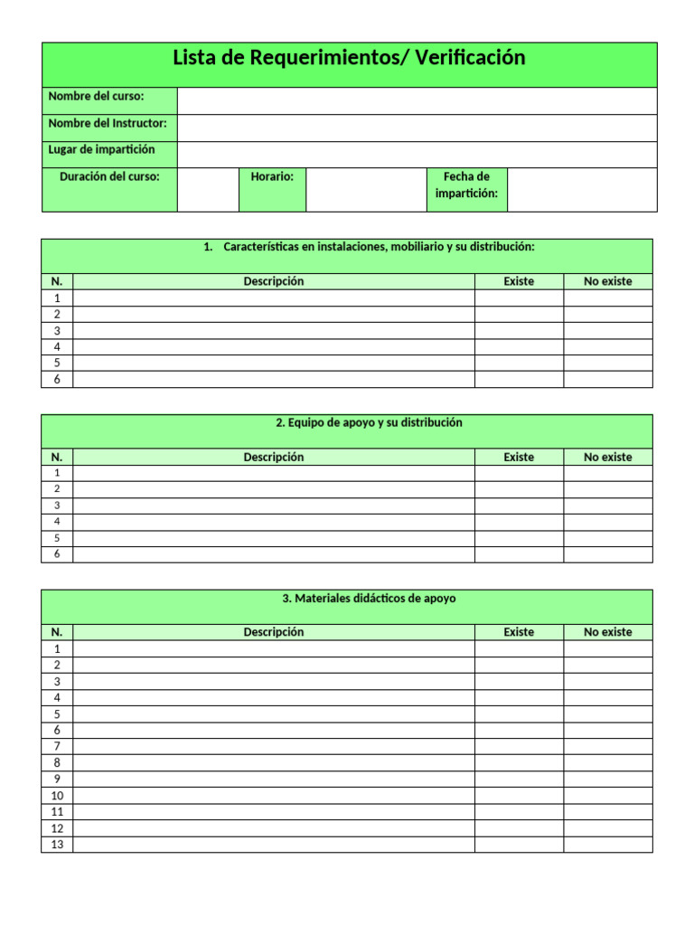 Lista de Requerimientos | PDF