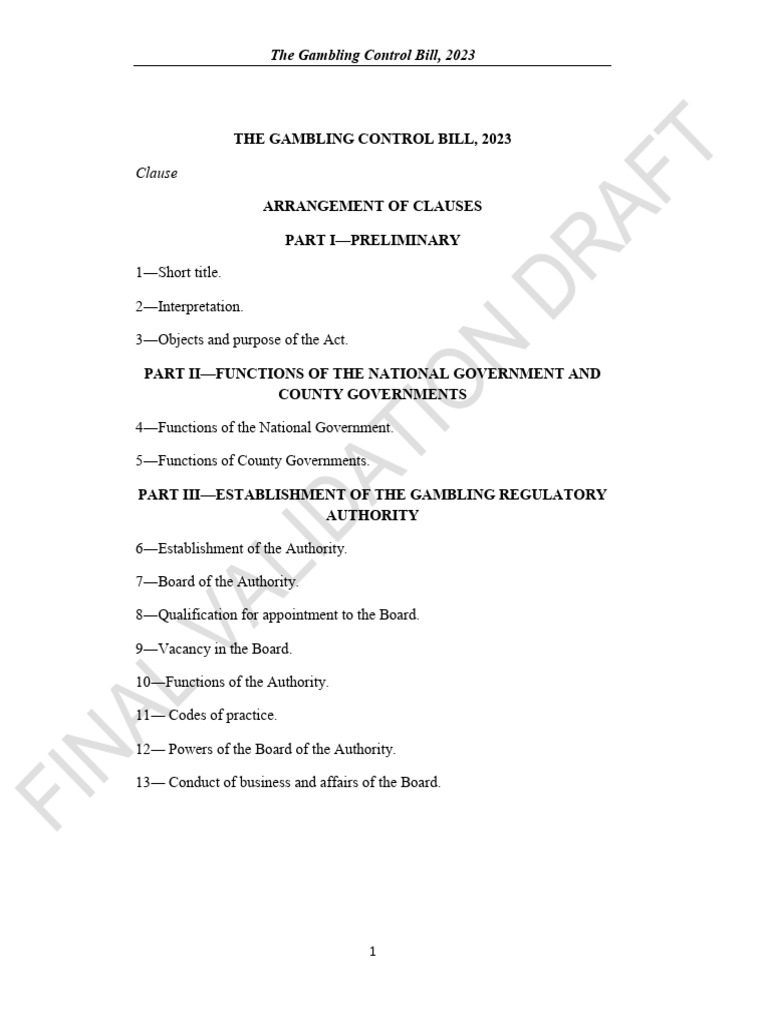 Gambling20Control20Bill2C | PDF | Gambling | License