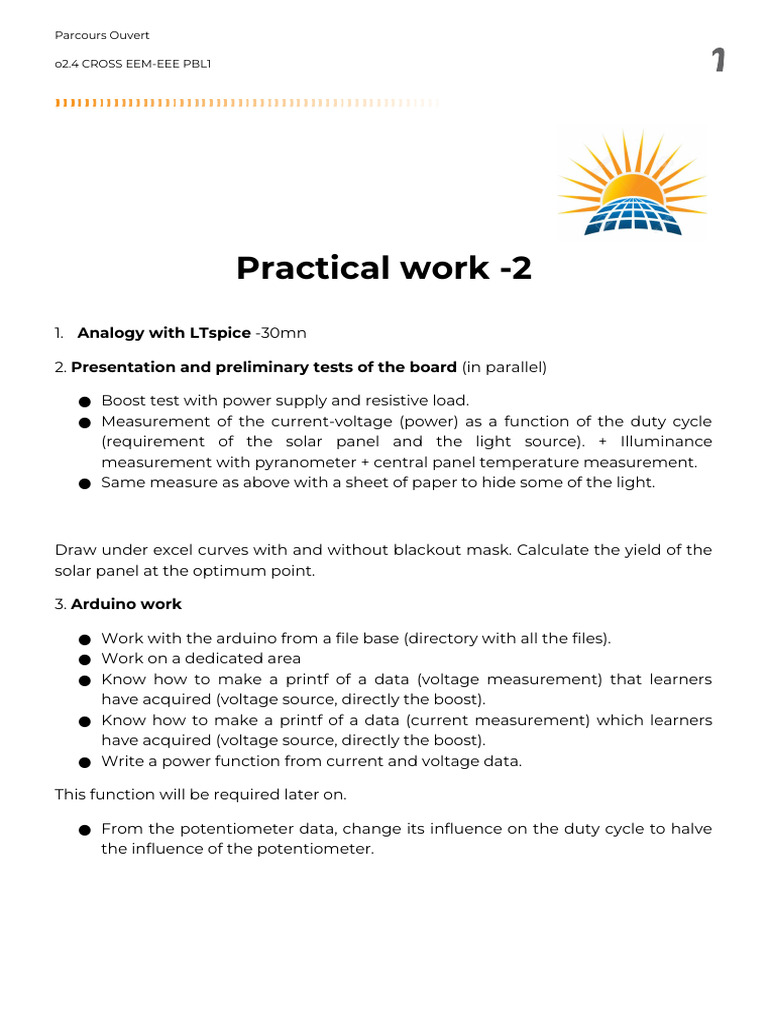 EN - O2.4 - CROSS - PBL5 EEM-EEE - Practical Work - PW2 | PDF