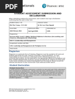 BTEC Learner Submission Declaration Form | PDF