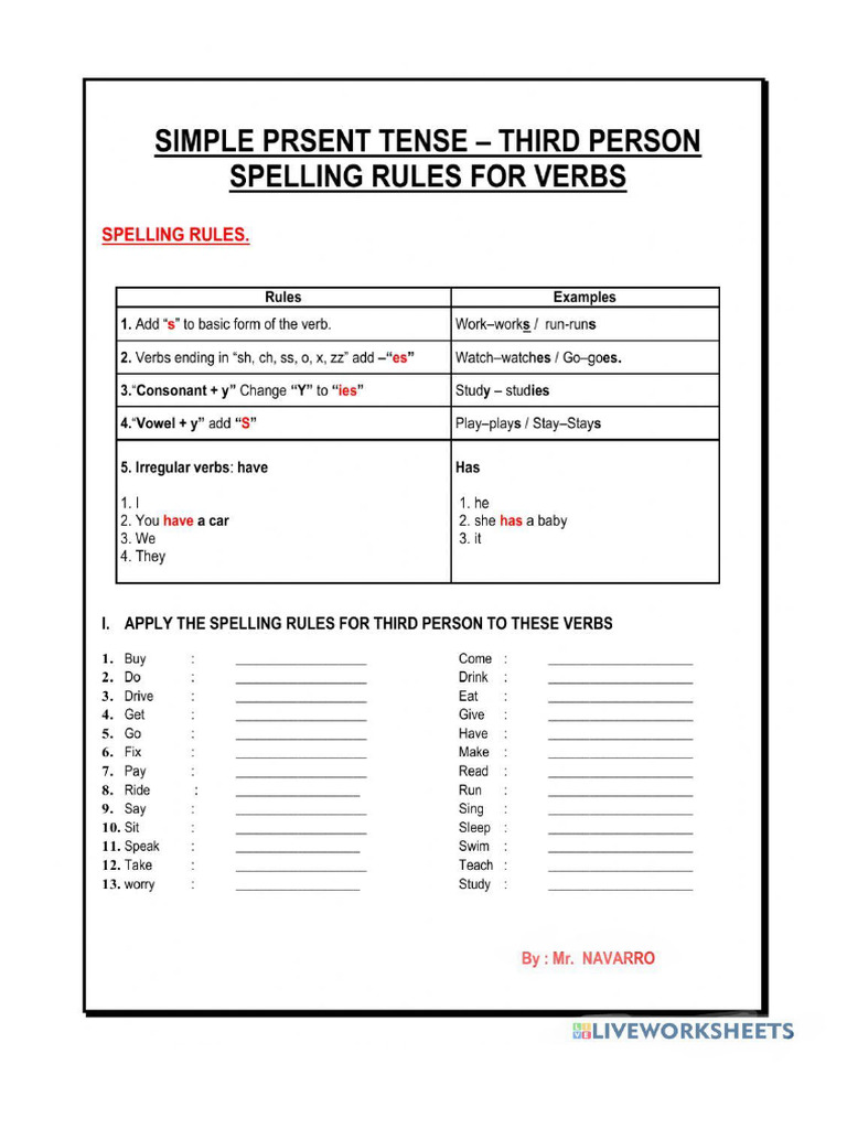 Third Person Class Activity | PDF