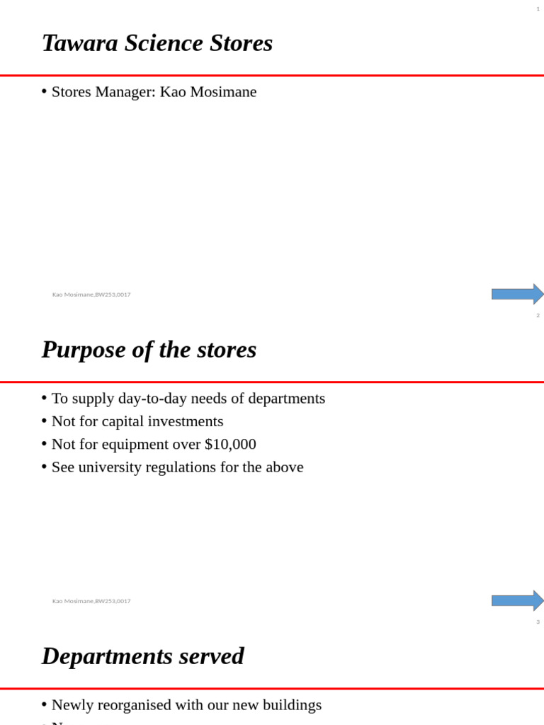 Tawara Science Stores | PDF