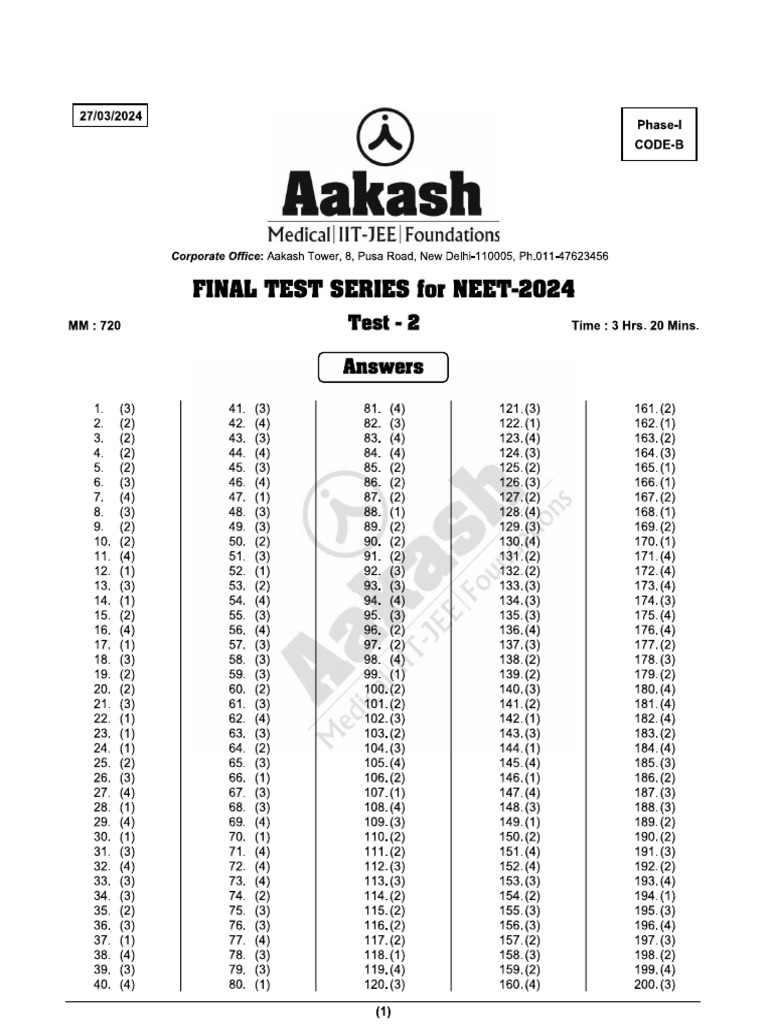 FTS 2 CODE B ANS | PDF