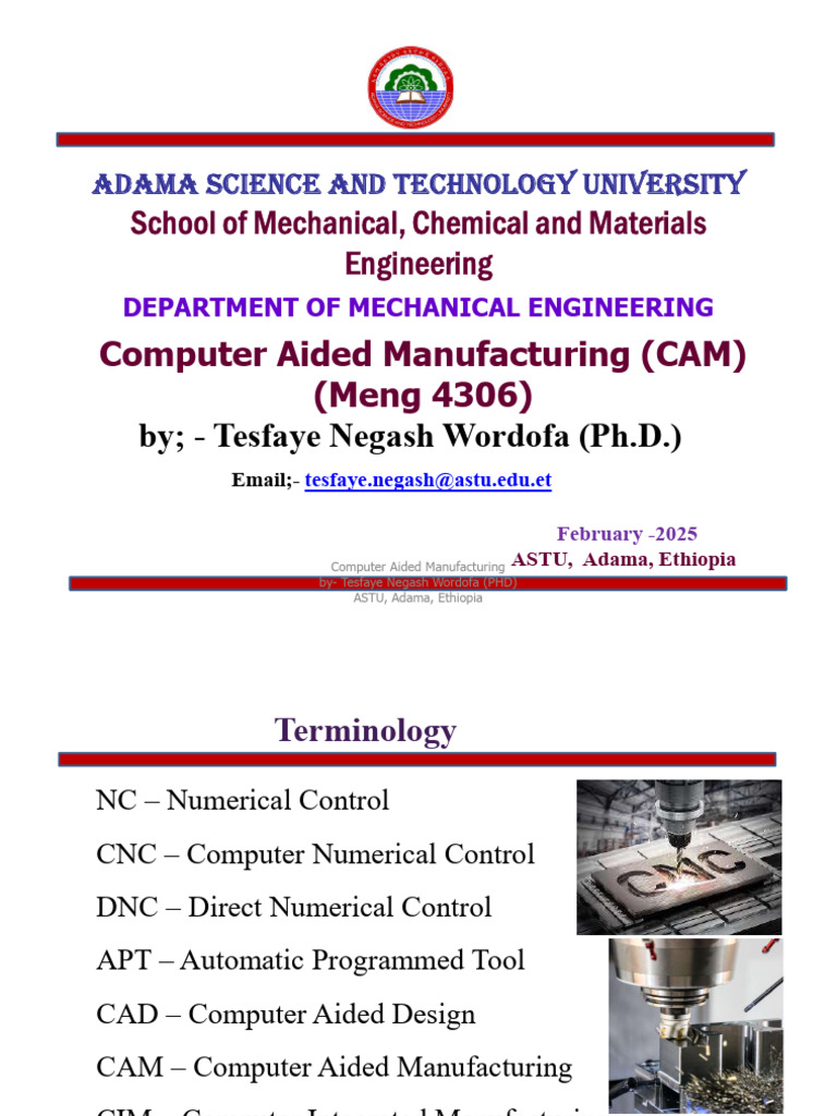 Computer Aided Manufacturing | PDF | Numerical Control | Machining