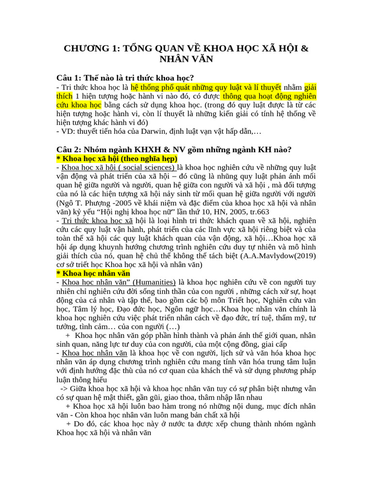 NHẬP MÔN KHXH&NV | PDF