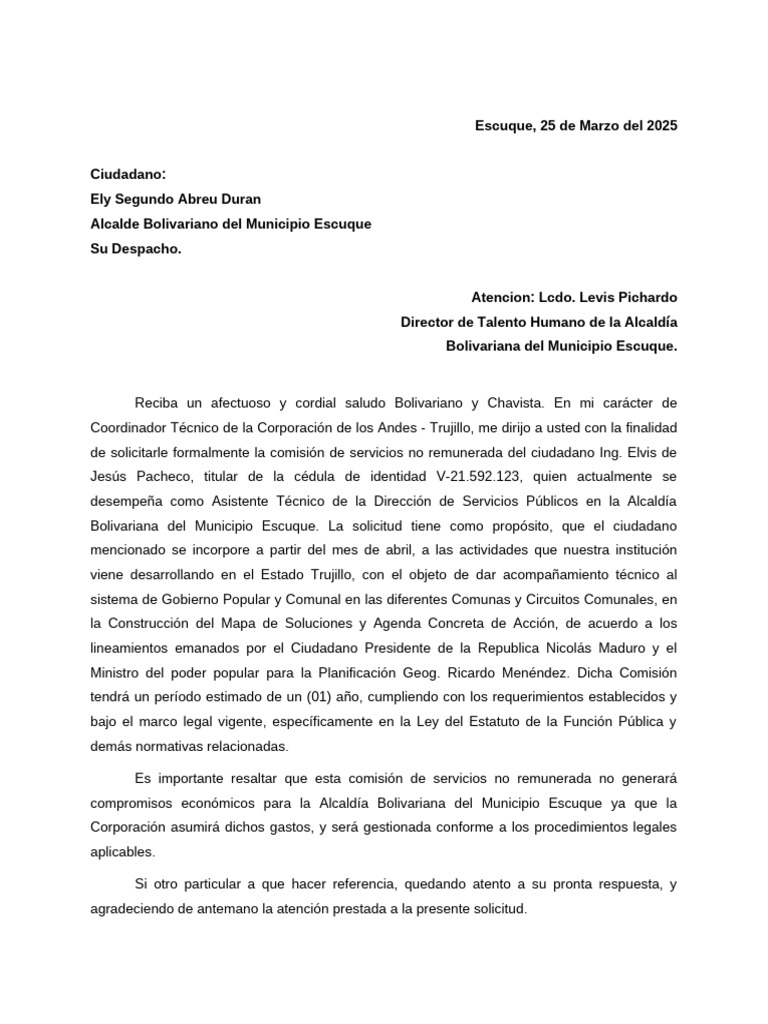 Oficio Comision | PDF