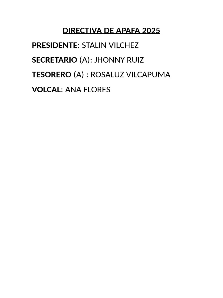 Directiva de Apafa 2025 | PDF