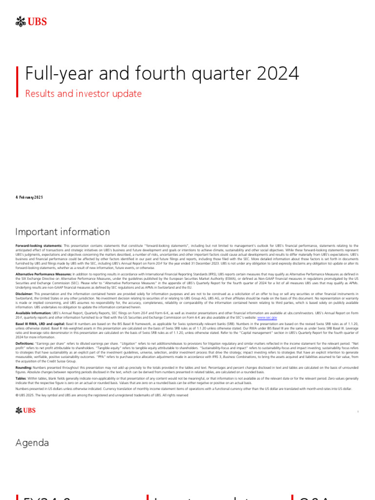 4q24-results-presentation | PDF | Basel Iii | Revenue