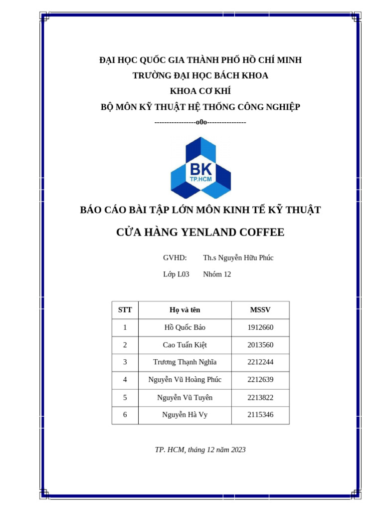 BTL KTKT - Nhóm 12 - L03 | PDF