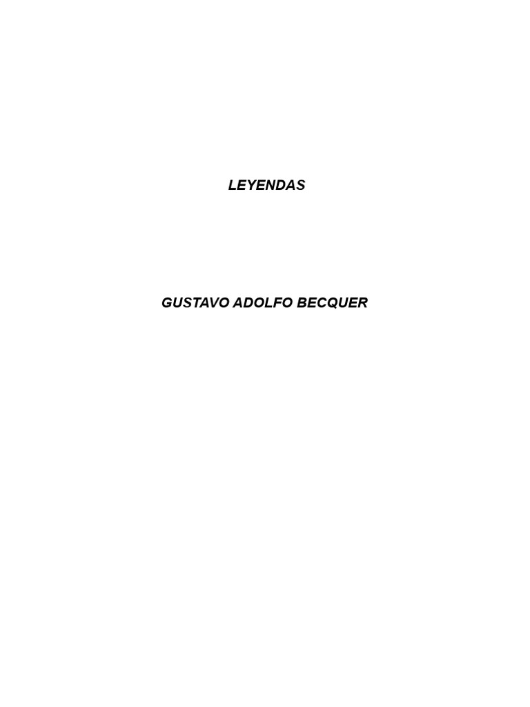 4 Leyendas Bécquer | PDF