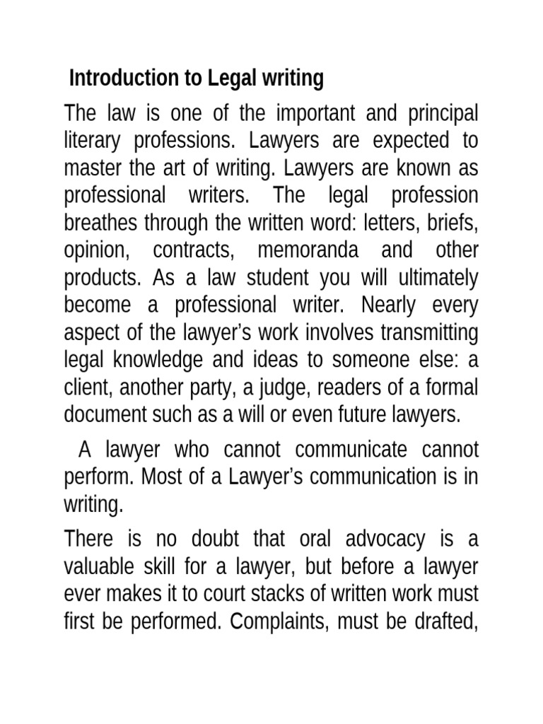 Introduction To Legal Writing2 - 023813-1 | PDF | Lawyer | Paragraph
