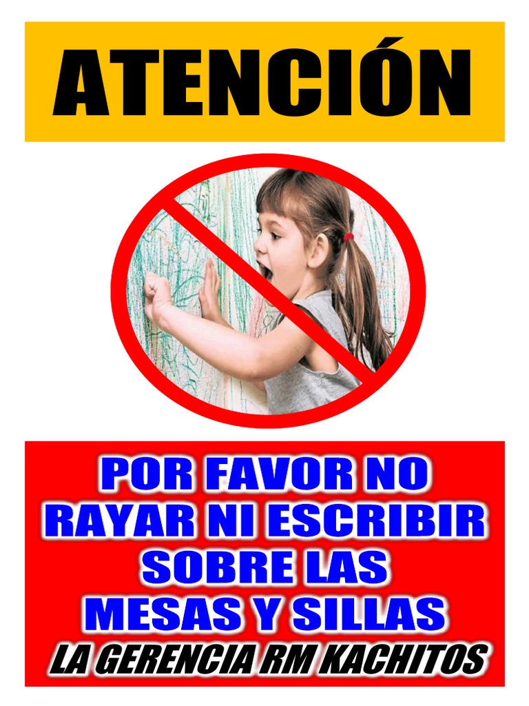 Prohibido Rayar Mesas y Sillas | PDF