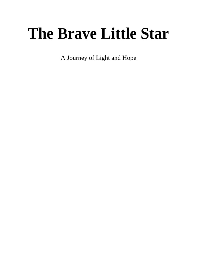 The Brave Little Star | PDF | Stars | Milky Way