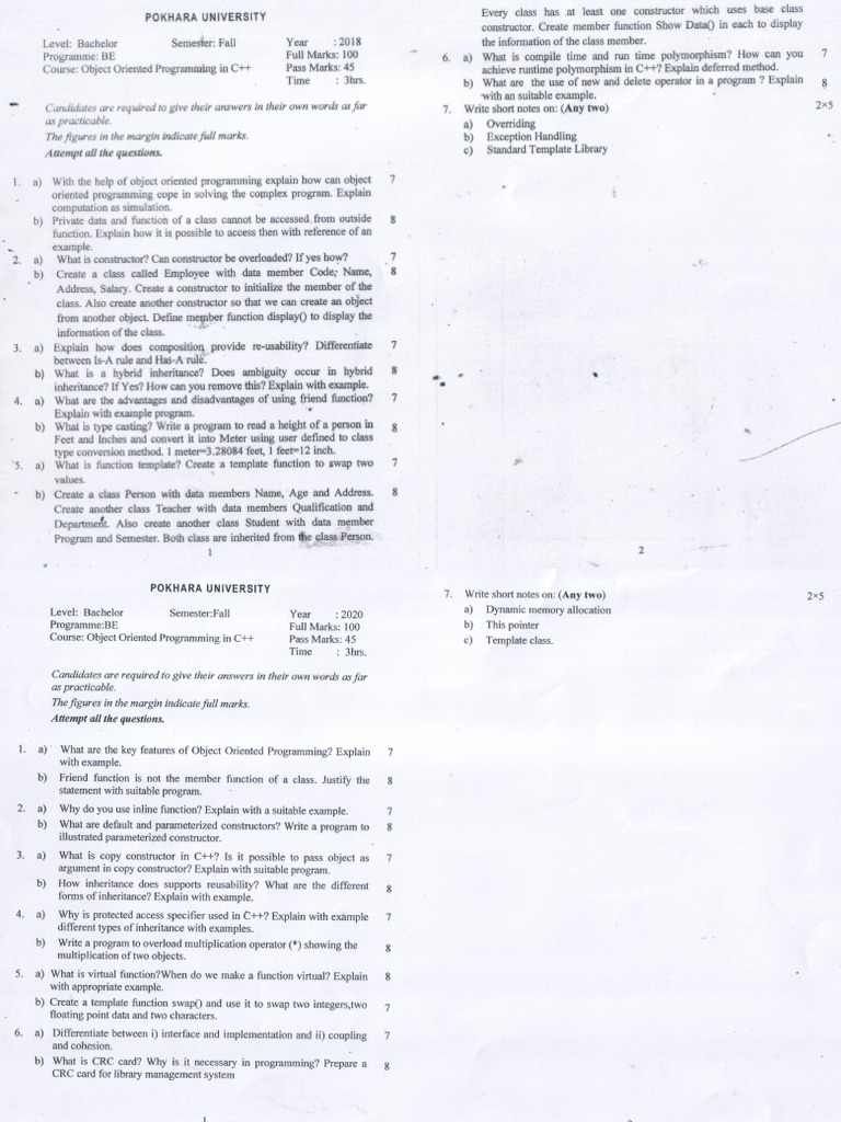 Past Question CPP | PDF