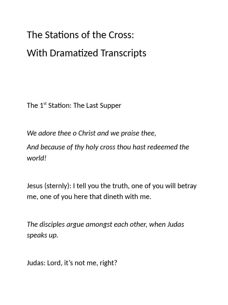 Dramatized Stations of the Cross | PDF | Jesus | Mary Magdalene