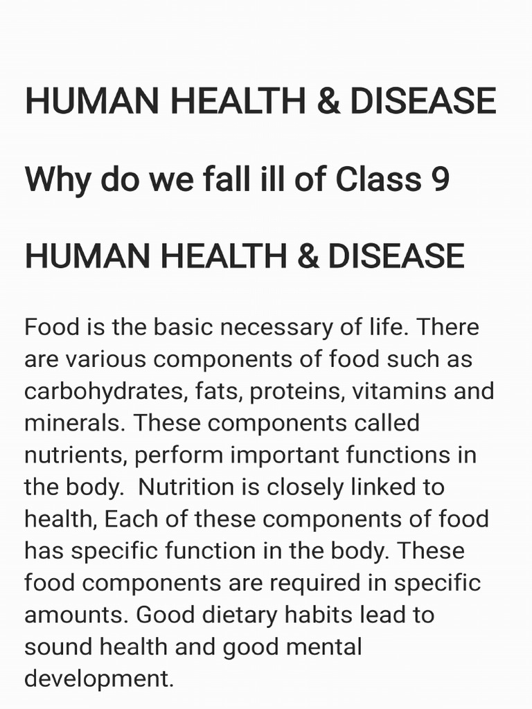 Why Do We Fall Ill - 250331 - 213235 | PDF