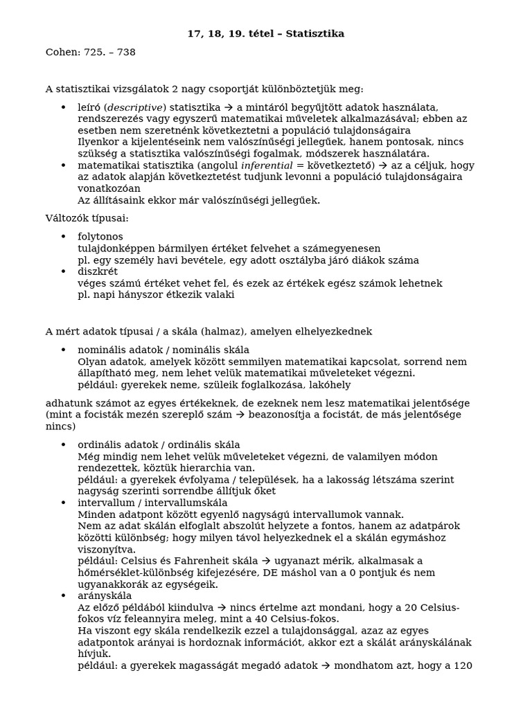 17.,18.,19. Tétel | PDF