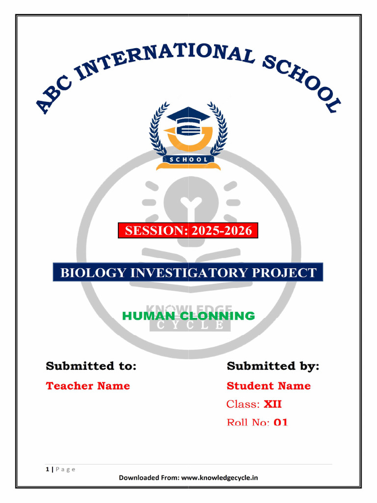 Human Cloning Project (P) | PDF