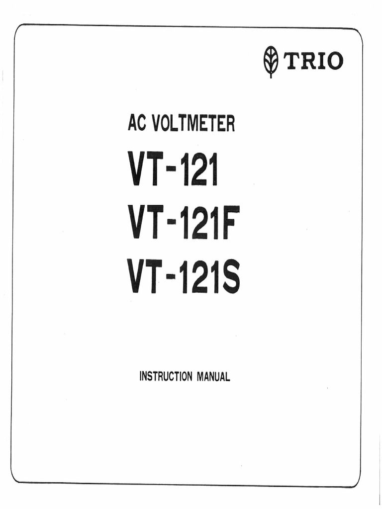 Trio VT-121 | PDF