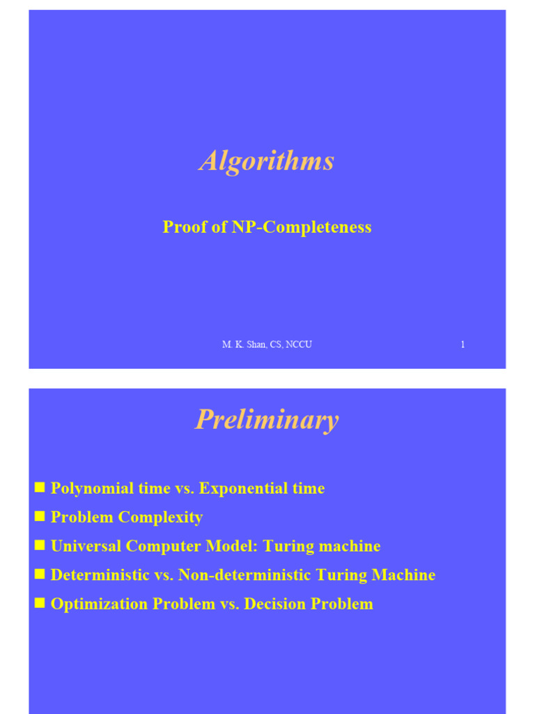 ProofOfNP Completeness | PDF | Mathematics | Computational Problems