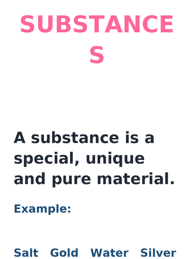 Examples of Pure Substances | PDF