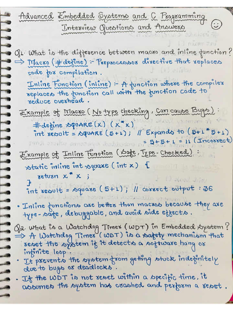 Interview Questions - Advance Embedded&C Programming | PDF