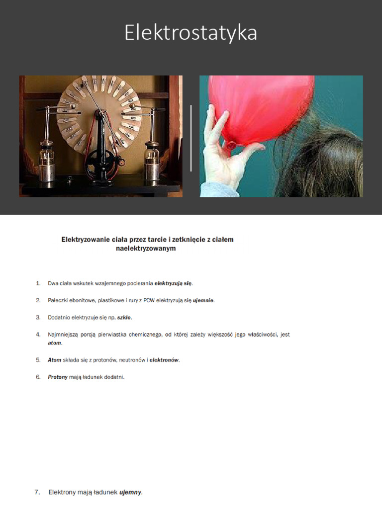Elektrostatyka | PDF